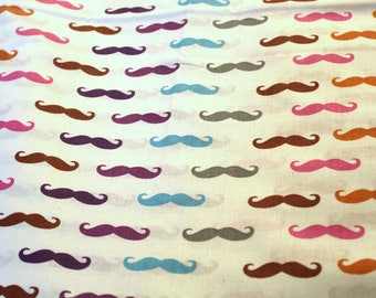 Moustache fabric | Etsy