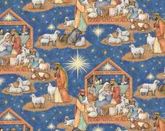 Nativity fabric | Etsy