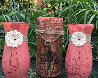 Decoupage vase | Etsy