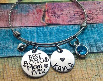 Step Mother Gift Step Mother Bracelet Step Mom Thank You