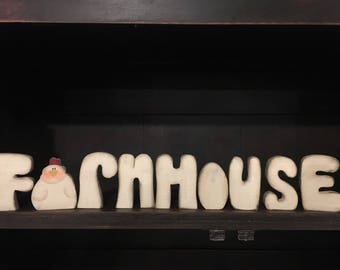 Farmhouse letters | Etsy