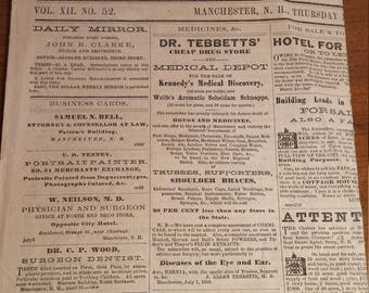 1800s newspaper | Etsy