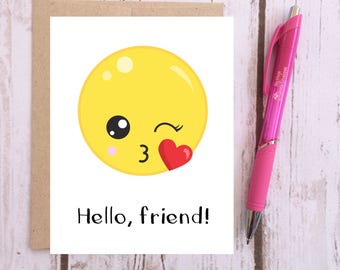 Smiley face card | Etsy