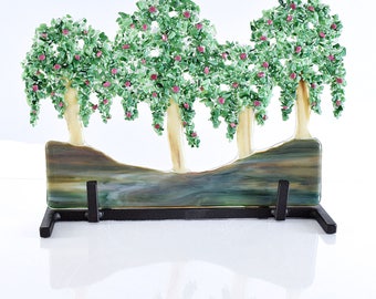 Fused glass tree | Etsy