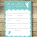 Stroller Baby Shower Bingo Cards Baby Shower Bingo Game 40