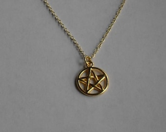 Gold pentagram | Etsy