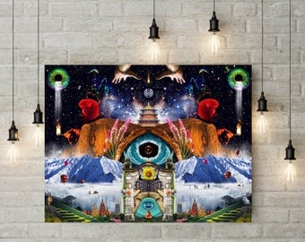 Psychedelic tapestry | Etsy