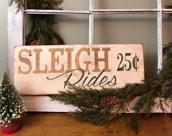 Sleigh ride sign | Etsy