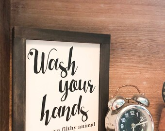 Wash your hands sign | Etsy