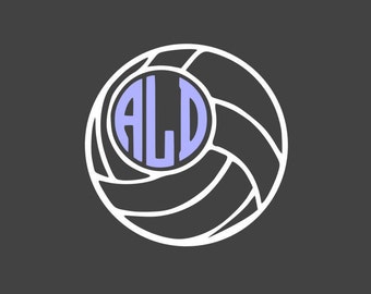 Volleyball monogram | Etsy