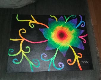 Peter Max Bedspread Vintage Twin Bed Psychedelic Textile