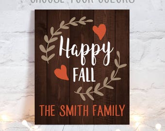 Happy fall sign | Etsy