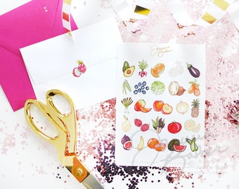 Fruit stickers | Etsy