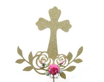Cross cake topper | Etsy