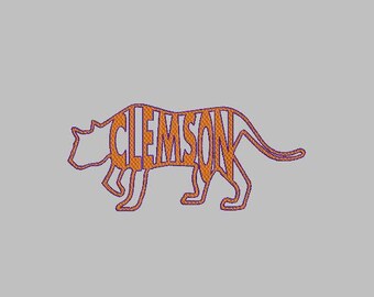 Clemson embroidery | Etsy