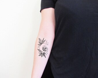 Moon tattoo | Etsy