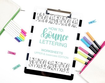 Bounce Lettering Worksheets Summer Edition Lettering
