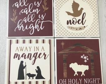 Christmas coasters | Etsy