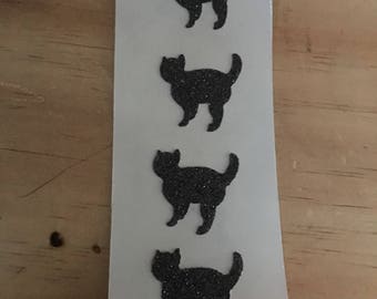 Black cat stickers | Etsy