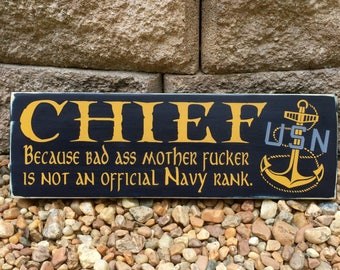 Navy chief | Etsy
