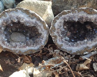 Smoky quartz geode | Etsy