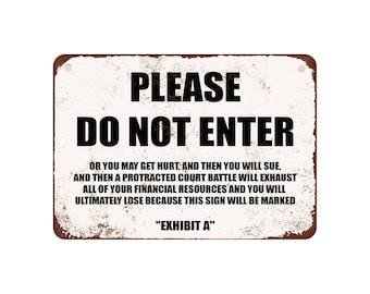 Do not enter sign | Etsy