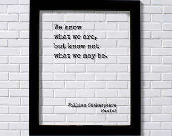 William Shakespeare Romeo and Juliet Floating Quote Thus