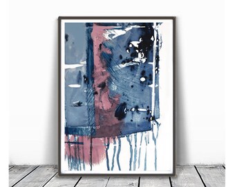 Indigo abstract | Etsy