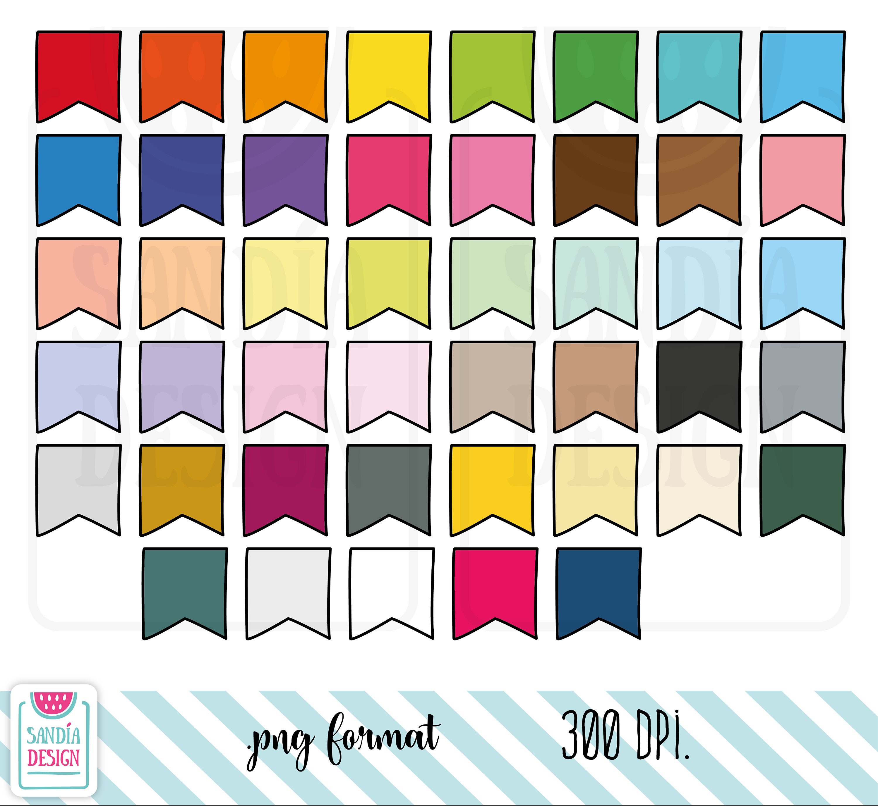 Doodle flag Clipart. Personal and comercial use.