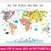 Unique Baby Gift Childrens World Map Poster Nursery Decor
