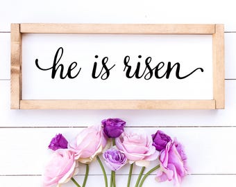 He is risen sign | Etsy