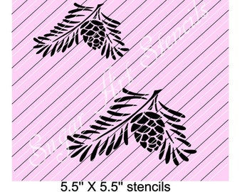 Pine cone stencil | Etsy