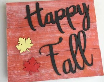 Happy fall sign | Etsy