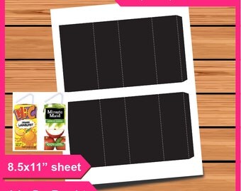 Juice box labels | Etsy