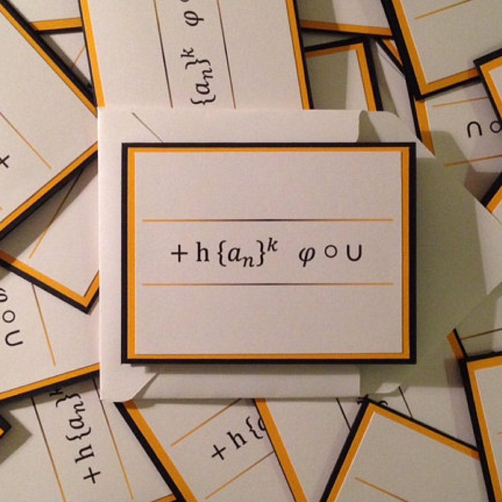 Thank You Math themed thank you cards BULK Geek thank