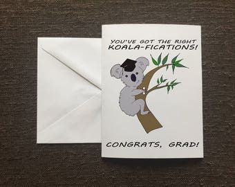Pun graduation card | Etsy