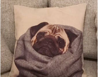 Pug pillow | Etsy