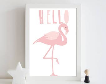 DIGITAL Philippians 4:1 Scripture Print Flamingo Print Stand