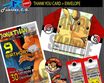 Charizard invitation | Etsy