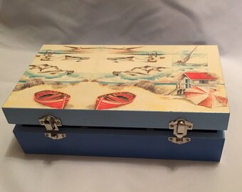 Seaside beach scene | Etsy