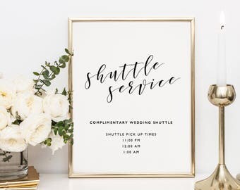 Shuttle service sign | Etsy