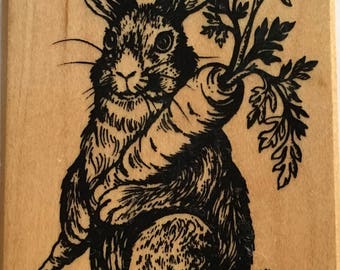 Easter bunny stamp | Etsy