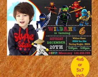 Ninjago invite | Etsy