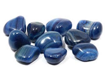 Blue banded agate | Etsy