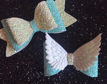 Angel wing hair clip | Etsy