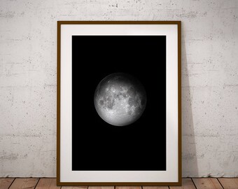 Realistic moon | Etsy