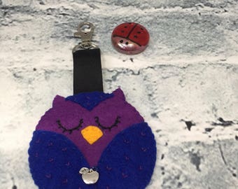 Felt PDF pattern Owl keyring Felt keyring owl ornament