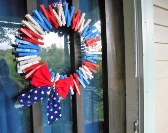 Clothespin wreath | Etsy