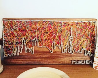 Custom City Skyline String Art
