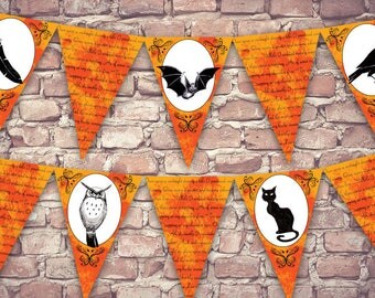 Halloween pennants | Etsy